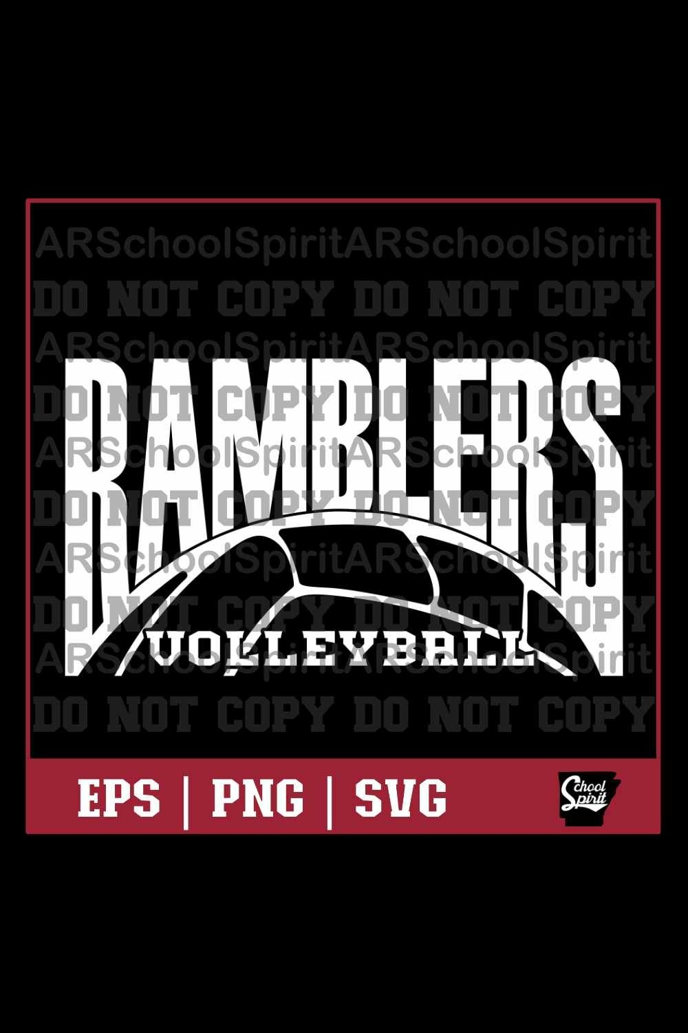Rose Bud Ramblers Volleyball Design