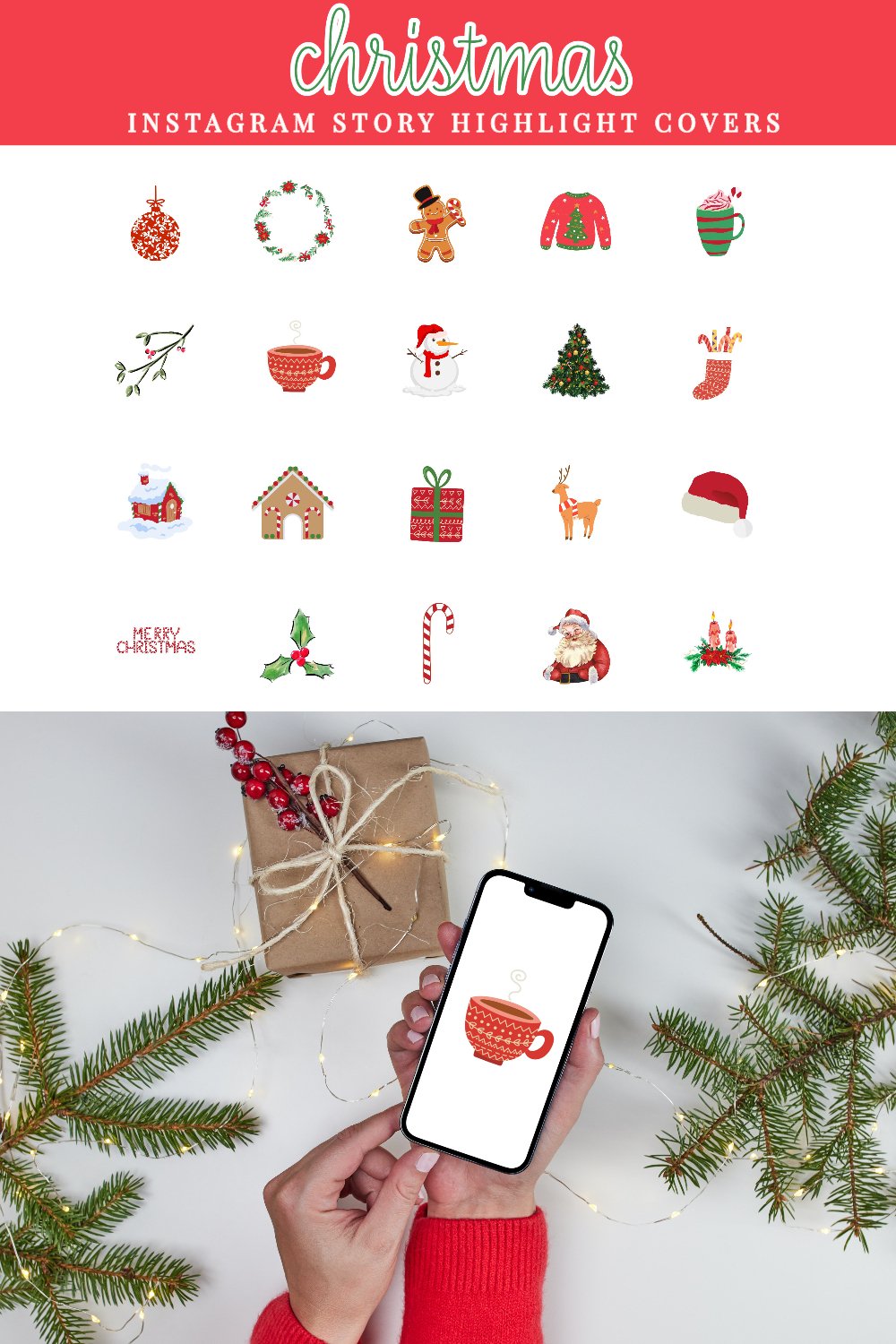 christmas instagram story highlight covers