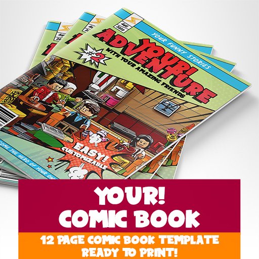 YOUR! COMIC BOOK - Ready to Print with Comic Book Effect