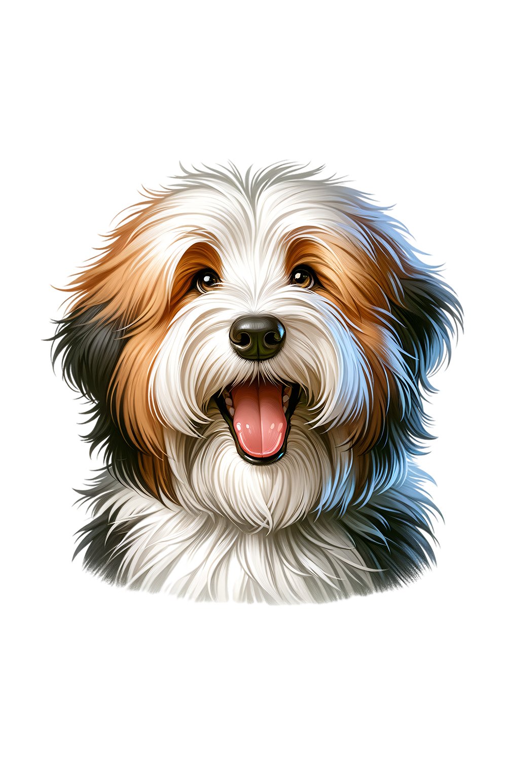 Funny Irish Bearded Collie Dog Clipart Sublimation PNG