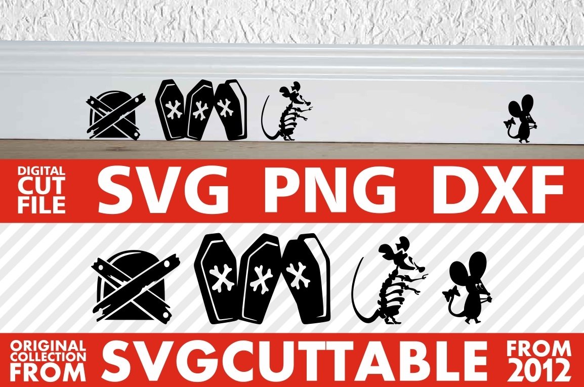 Mouse Set Halloween svg, Mice svg, Skeleton svg, Mouse Hole