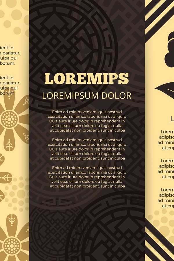 Traditional asian banners set - oriental collection