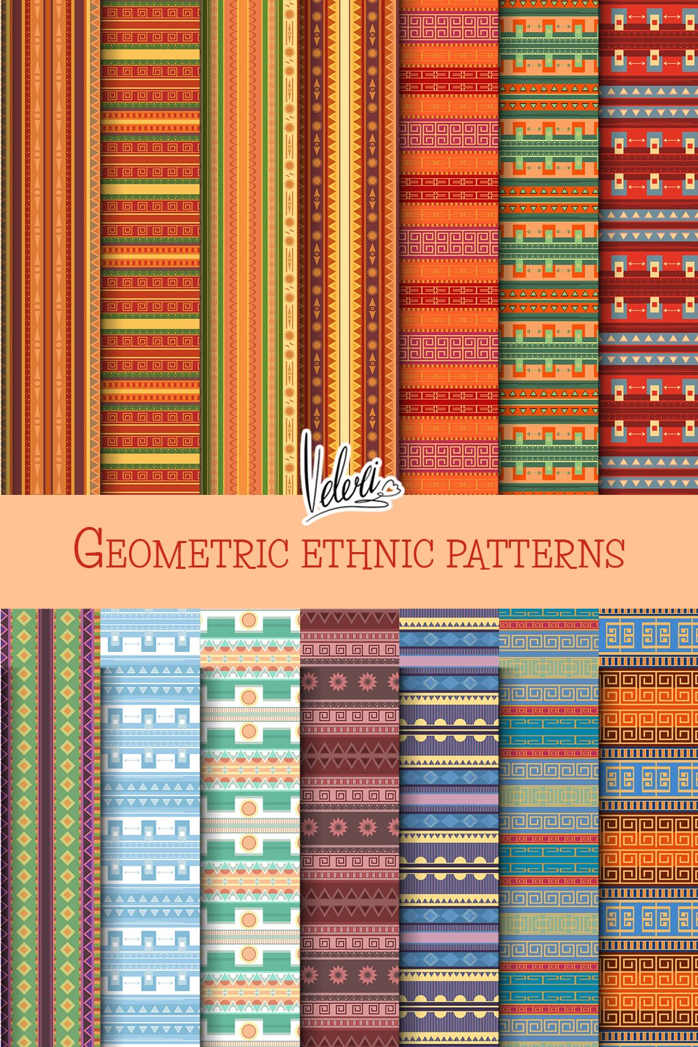 Geometric ethnic patterns 14 variations (2107155)