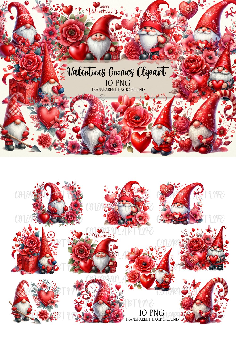 Valentines Gnomes Clipart (3139402)