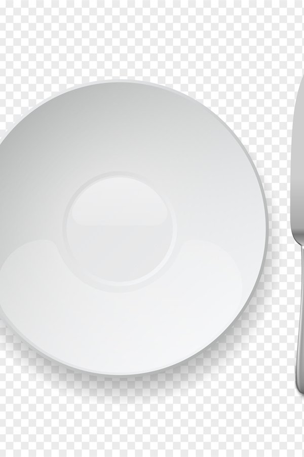 Realistic food plate with spoon, knife and fork. (1426239)