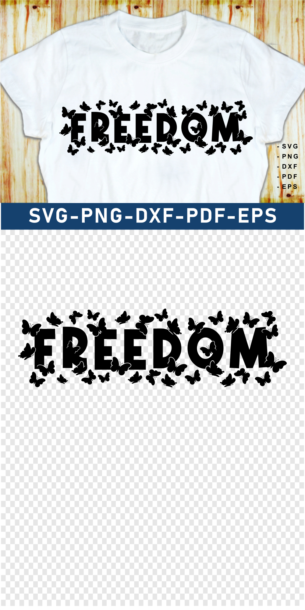 Freedom SVG, Butterfly SVG, Inspirational Quote Shirt SVG