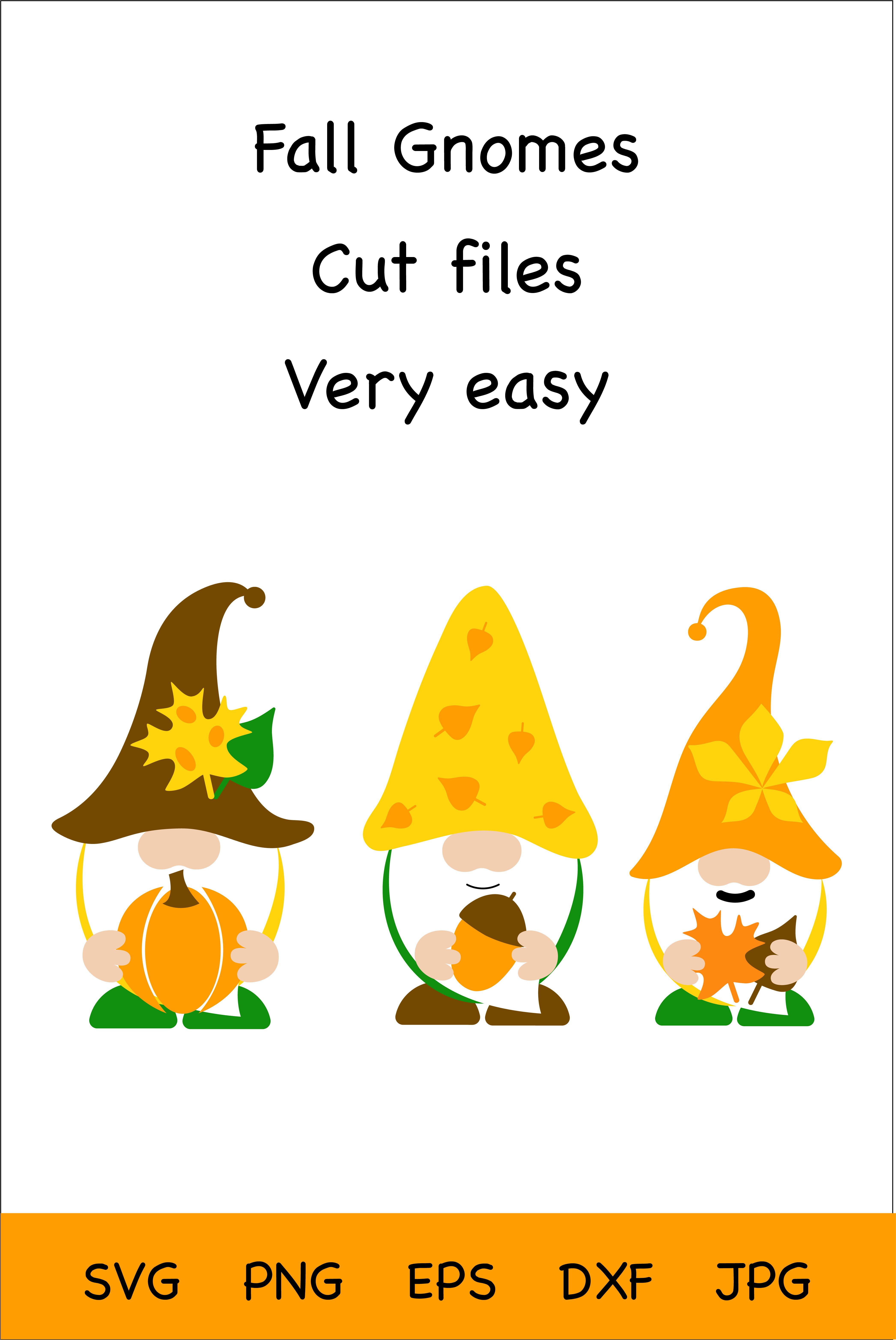Fall Gnomes SVG. Autumn Gnome. Gnome SVG.Gnome Fall.Cut File