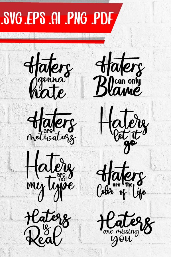 Haters Bundle svg eps ai png pdf