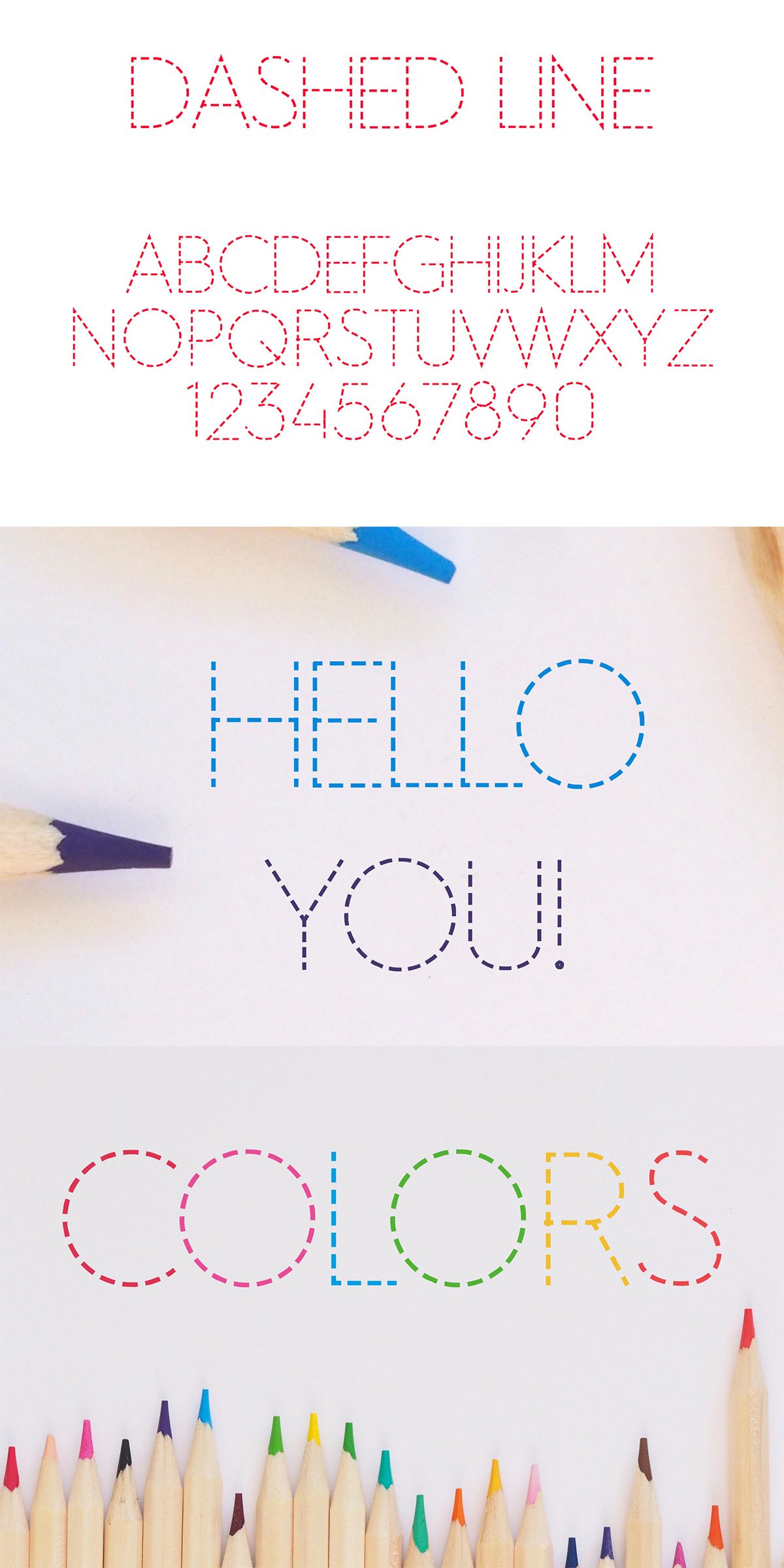 Dashed Line Font (689085)