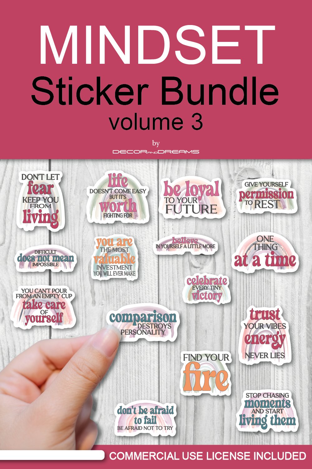 Motivational Sticker Bundle | Positivity Sticker Bundle