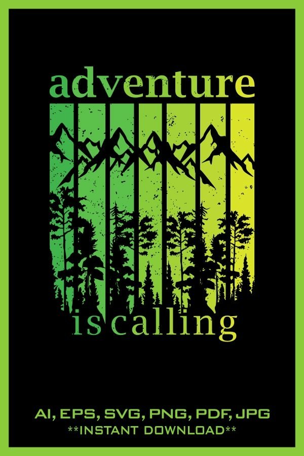 Adventure svg, adventure is calling, mountain camping svg