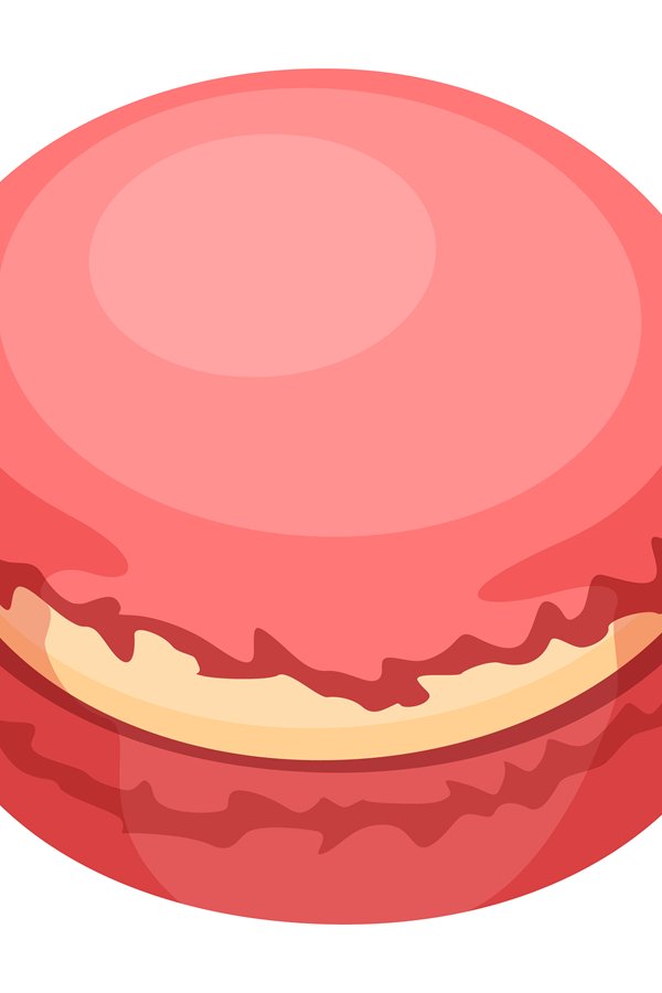 Pink macaroon candy. French biscuite dessert. Macaron cookie