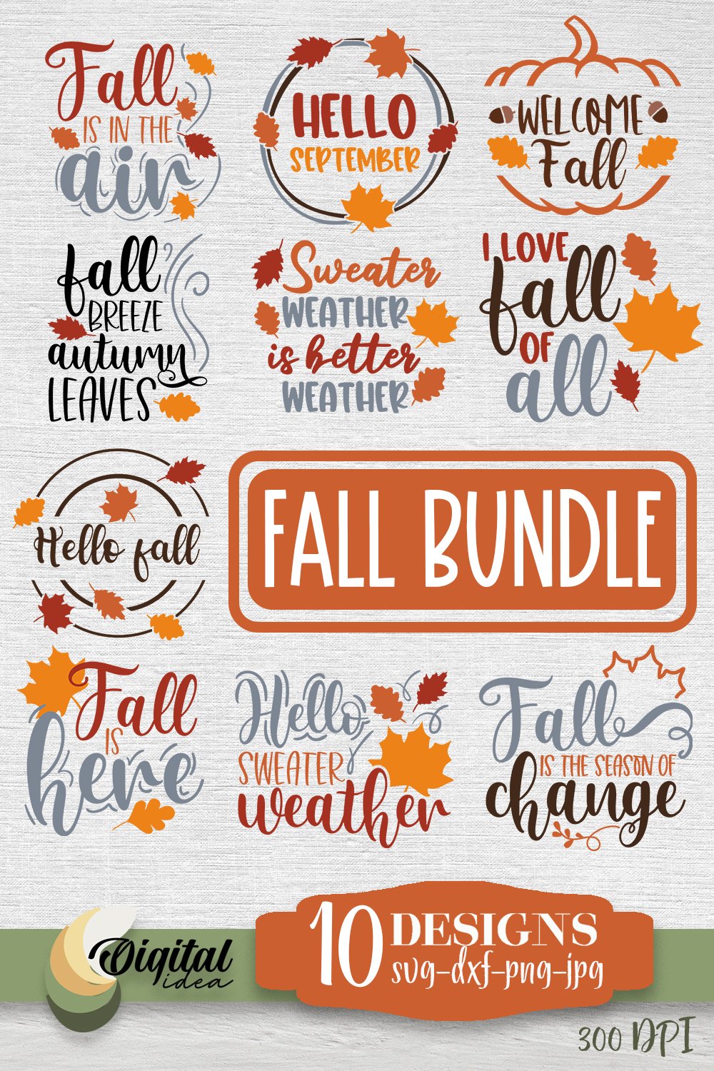 Fall quotes svg Bundle. Fall pumpkin svg. Autumn designs