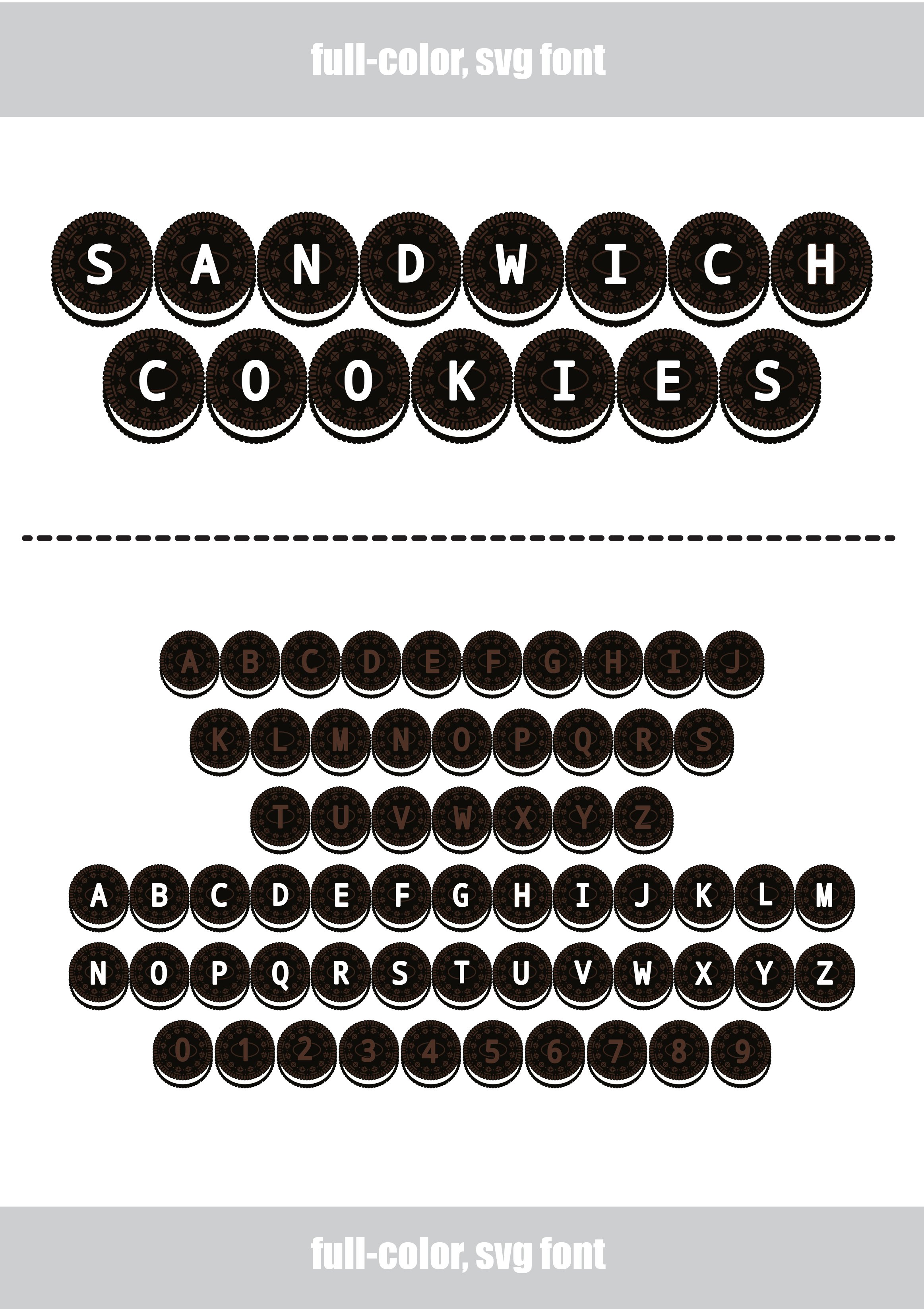 Food Themed Full Color SVG Font