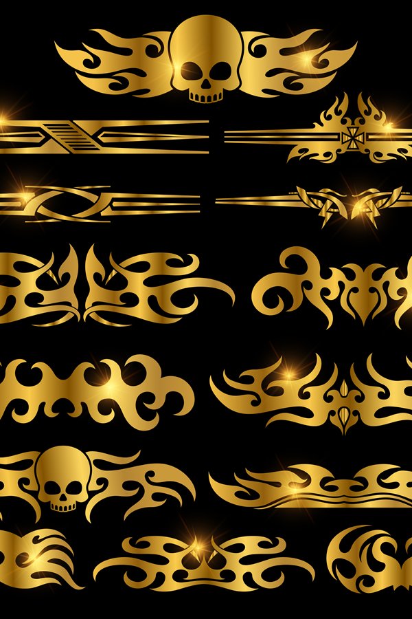 Golden racing car decoration