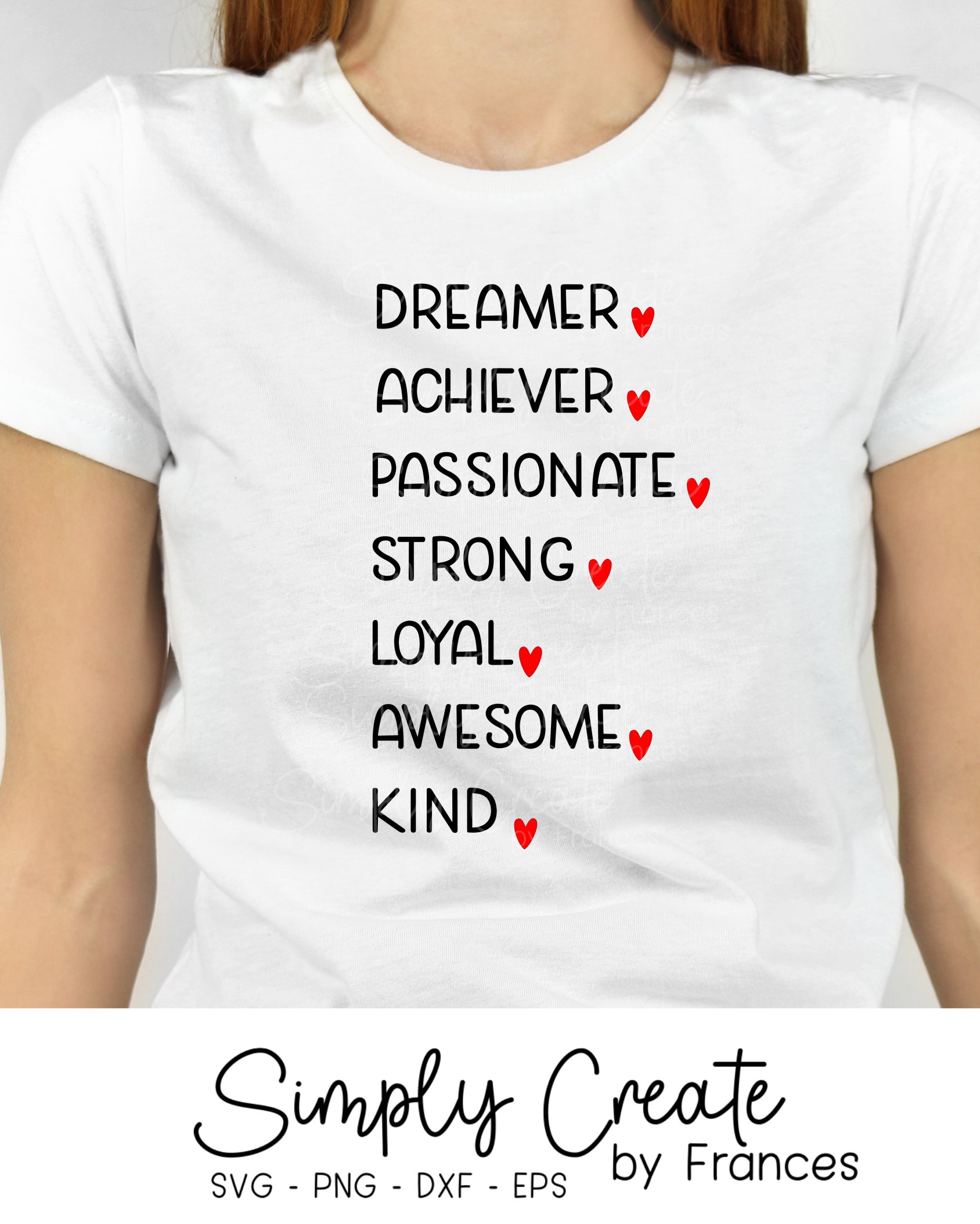 Positive Self Descriptors SVG | Inspirational | Affirmation
