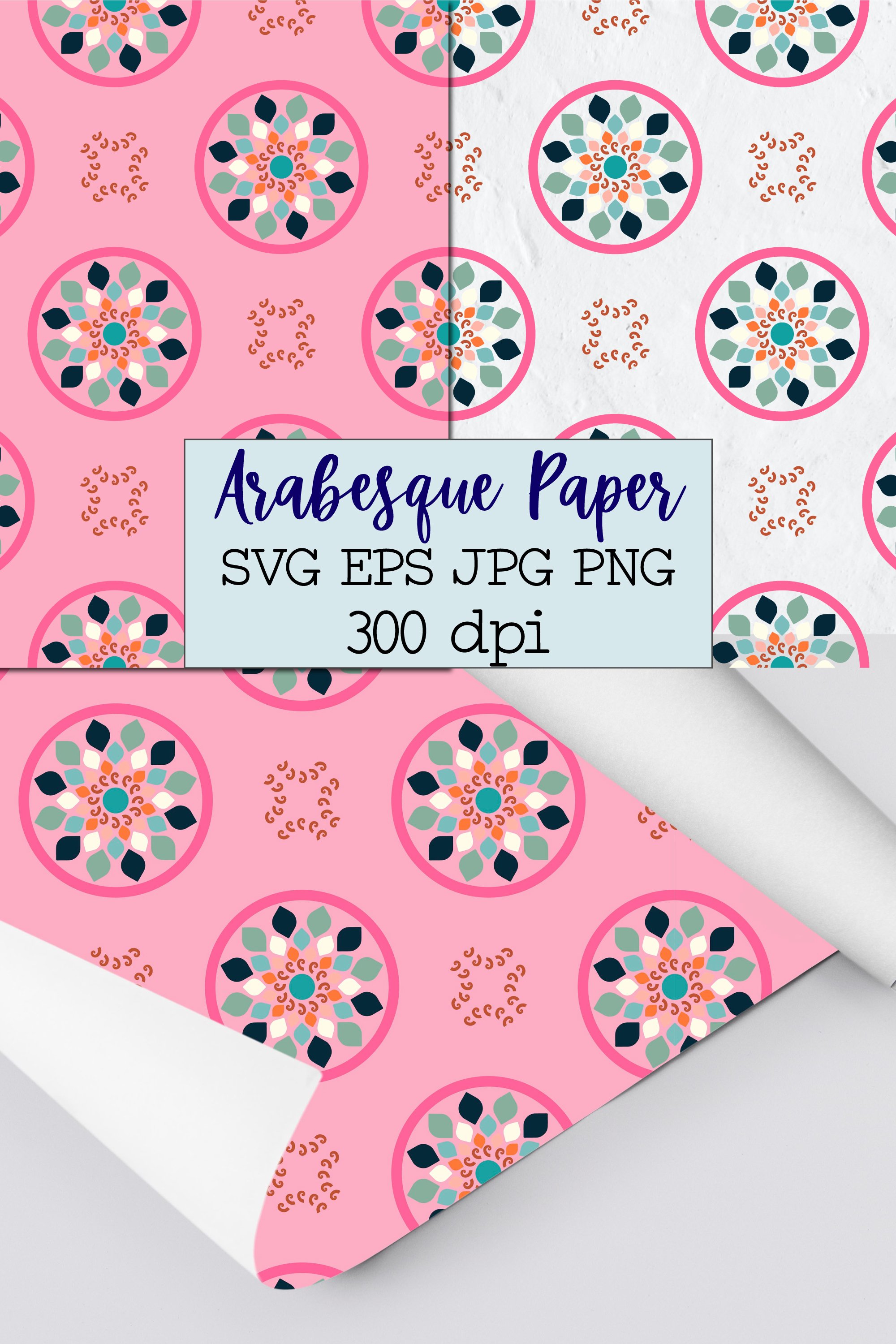 Arabesque paper SVG, seamless design