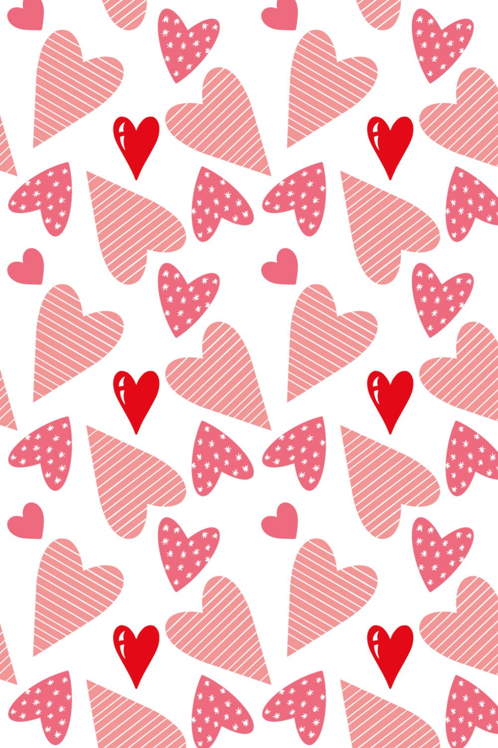 Valentines Digital Papers for Backgrounds, heart patterns