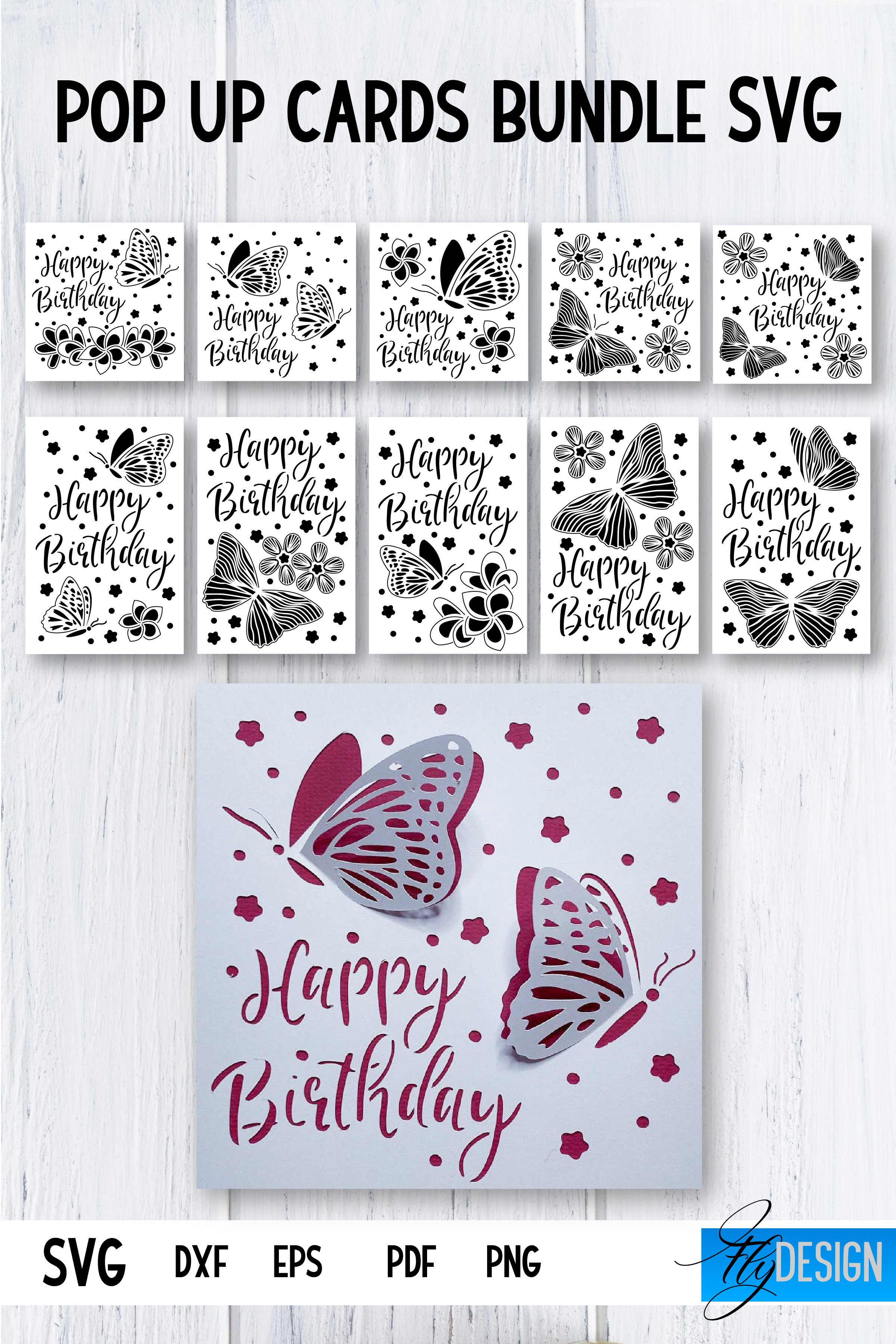 Pop Up Card SVG | 3d Card Svg | Birthday Pop Up | Butterfly