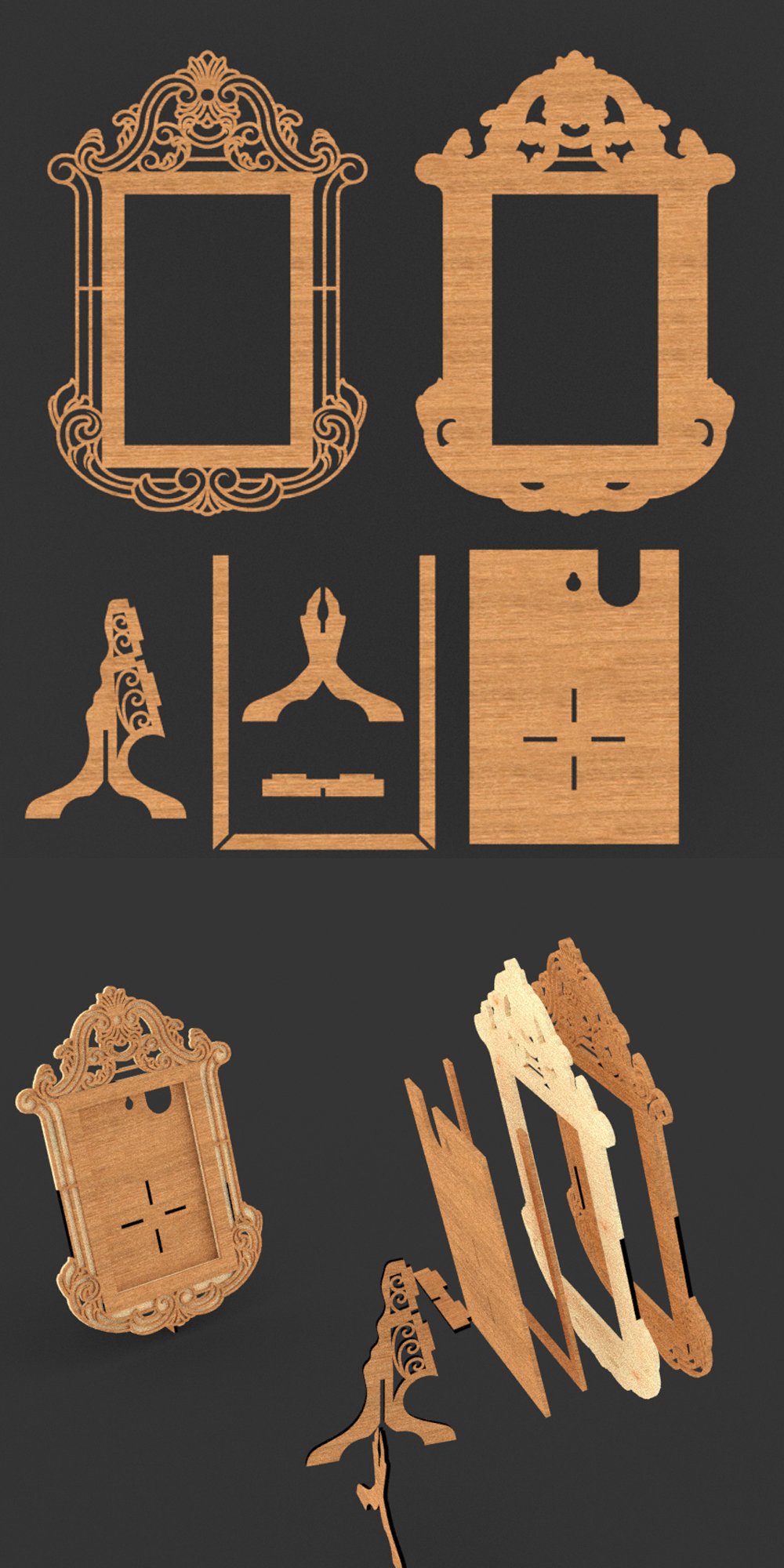 FRM05 - Photo Frame and Stand, Laser Cut Files