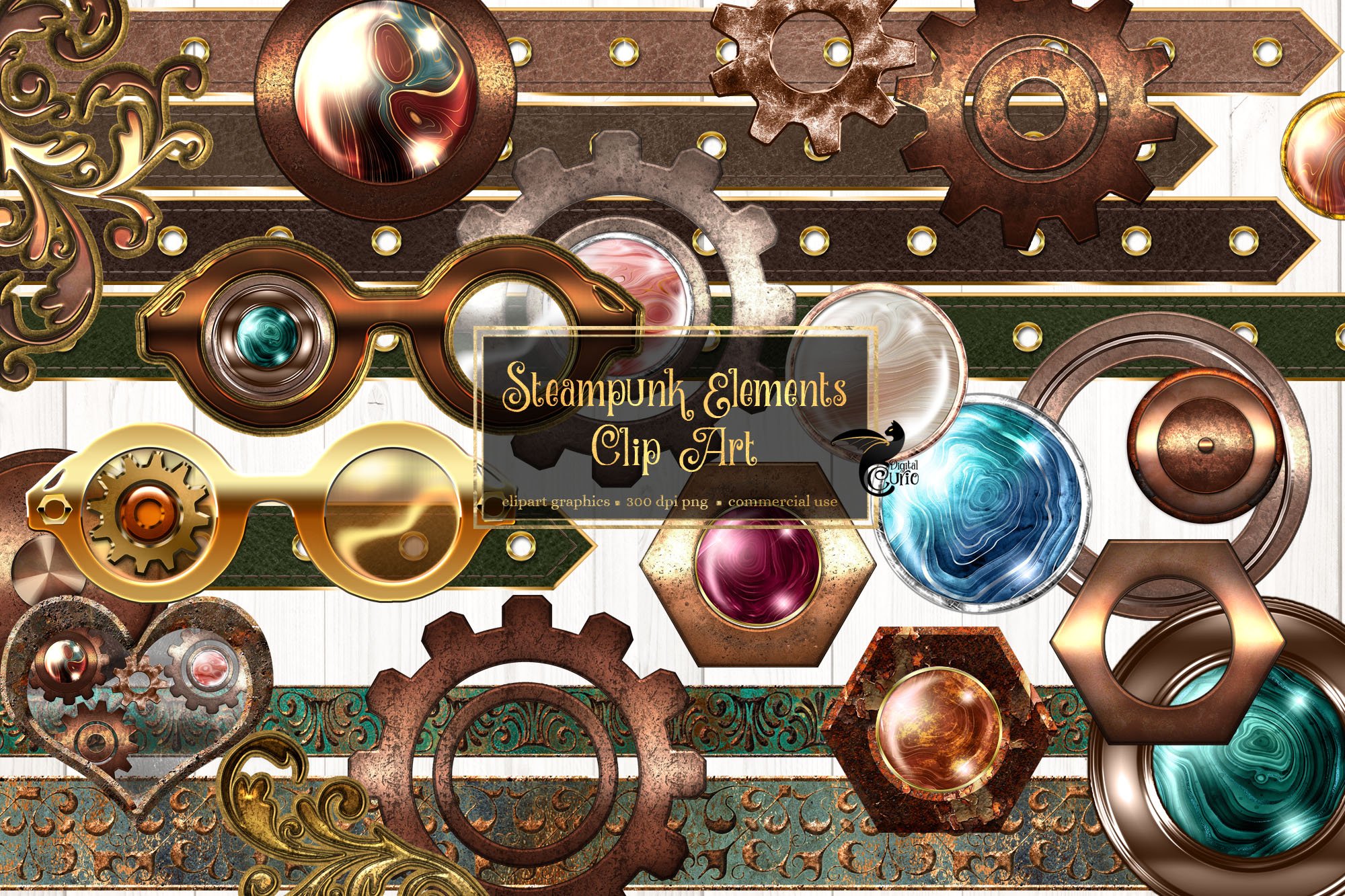 Steampunk Elements Clipart
