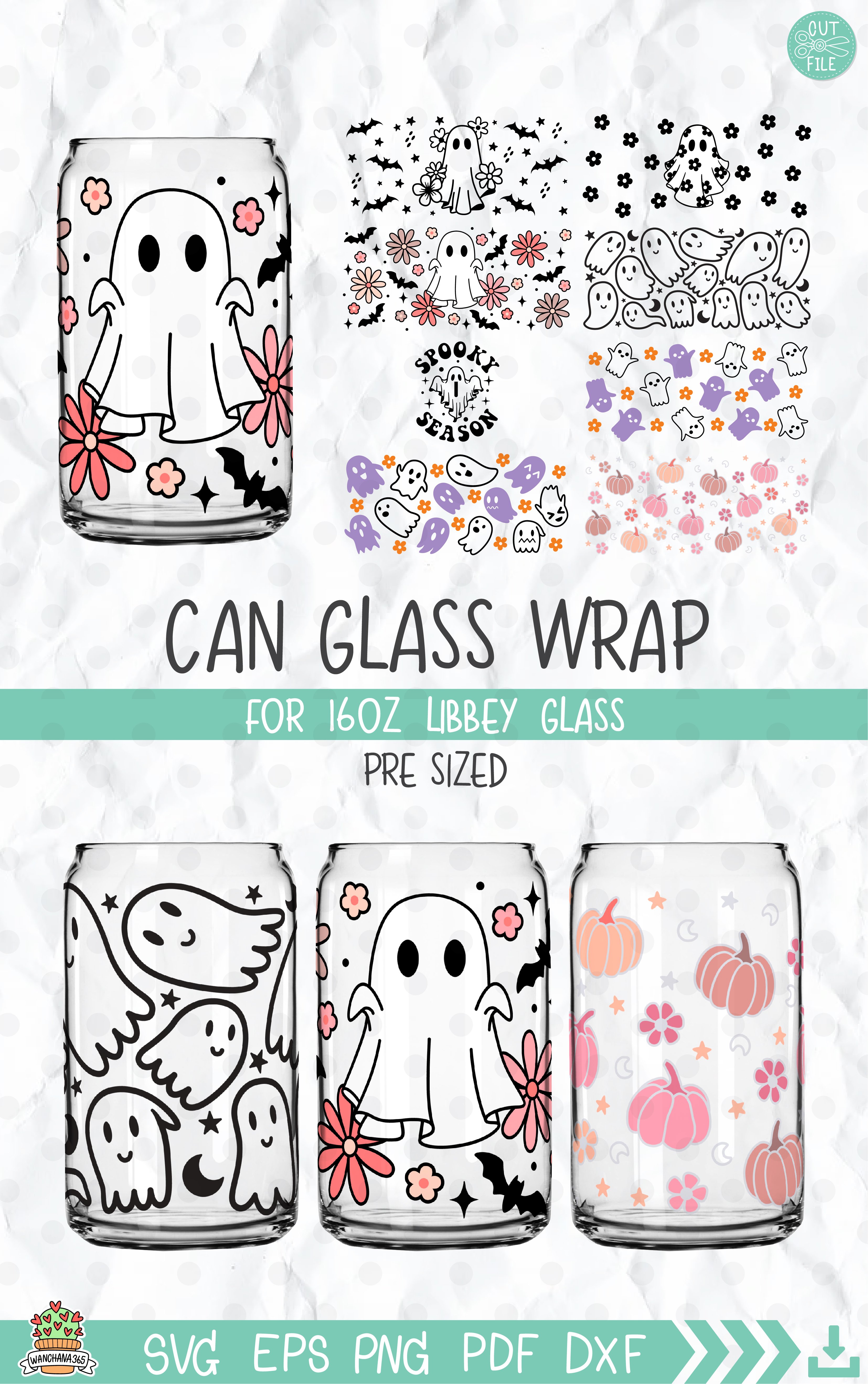 Halloween Bundle Can Glass svg.