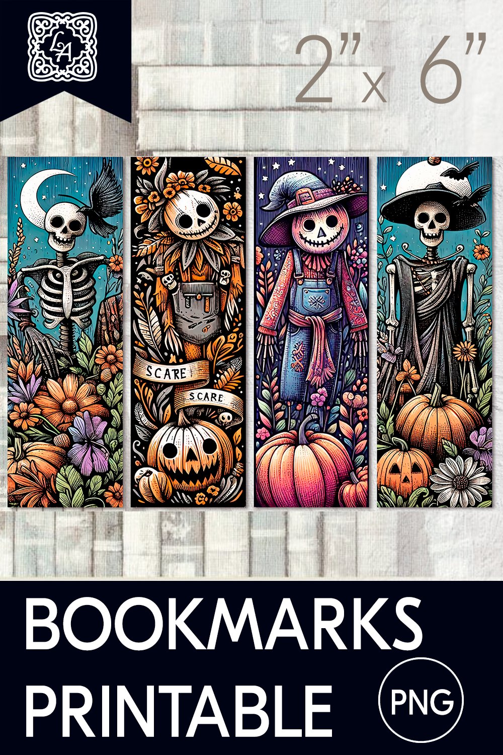 Halloween Halloween Scarecrow Printable Bookmark