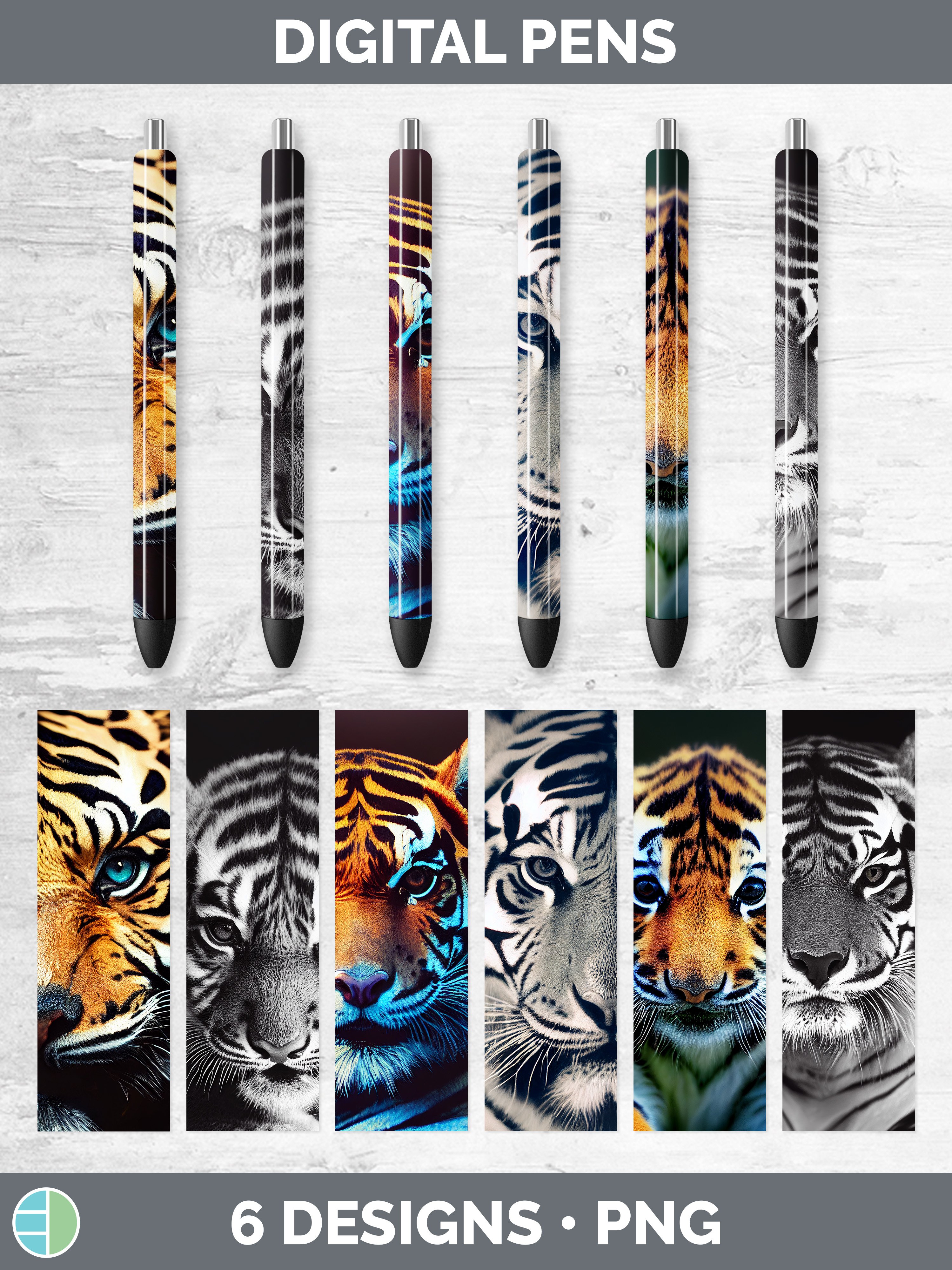 Tiger Pen Wraps | Epoxy Sublimation Bundle