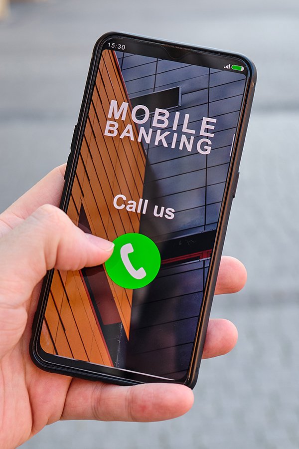 Concept of mobile banking in a smartphone - 15 photo