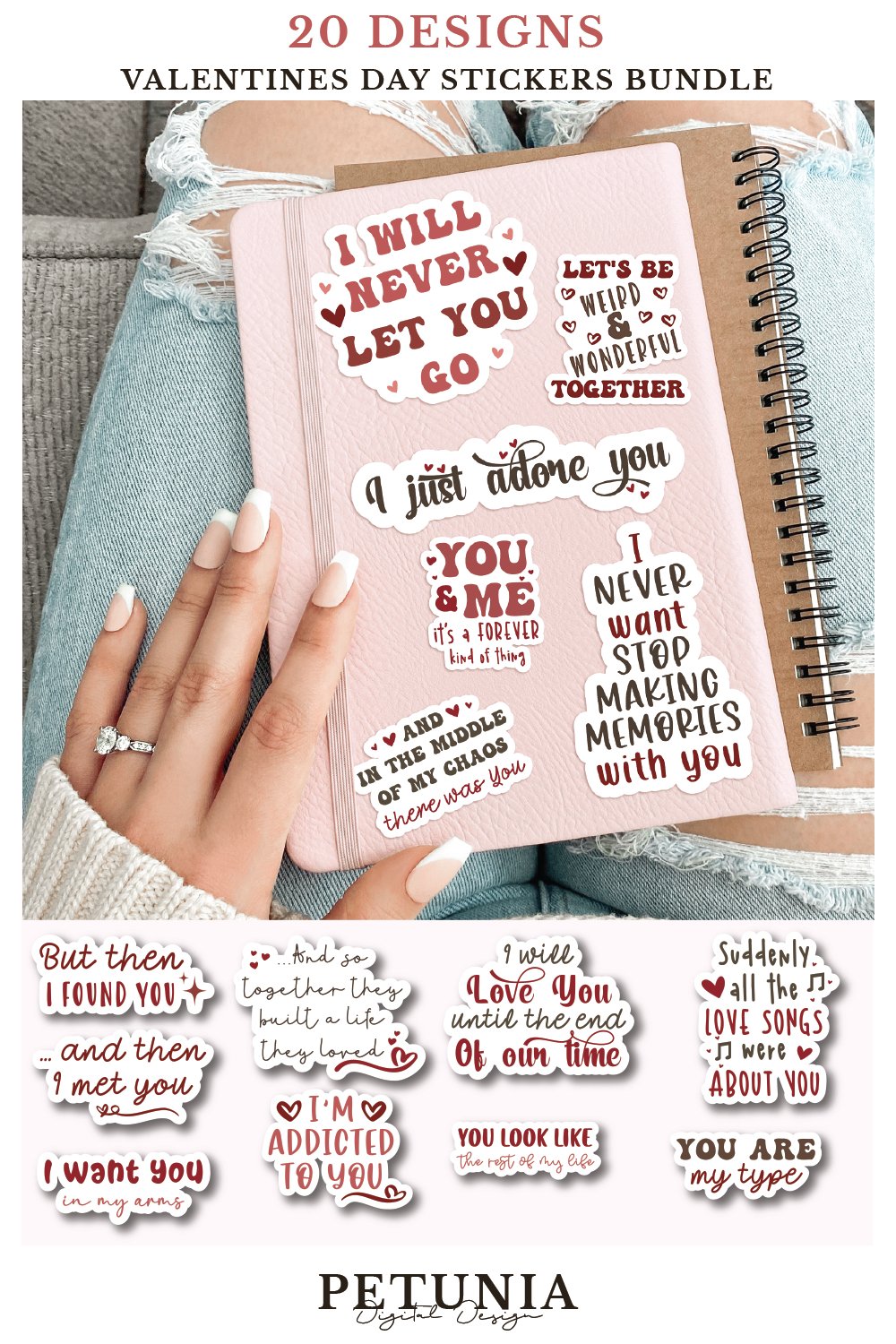 Valentines Day Sticker Bundle | Printable Love Stickers