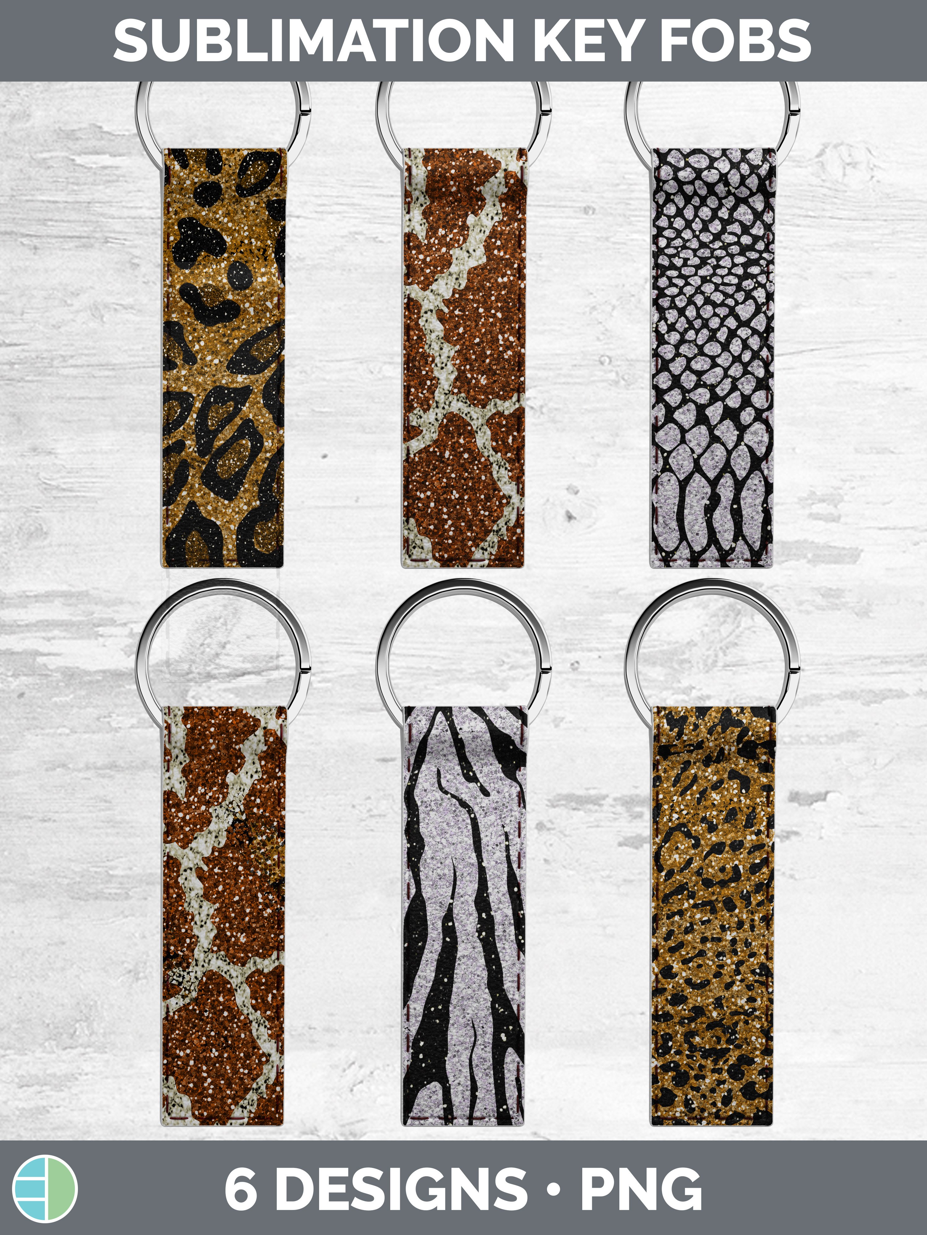 Animal Print Key Fob | Wristlet Sublimation