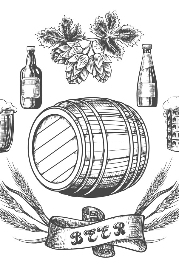 Beer engraving elements