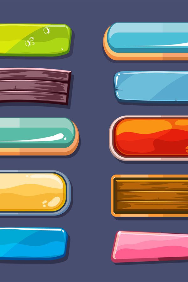 Options selection windows, panel settings vector set for com