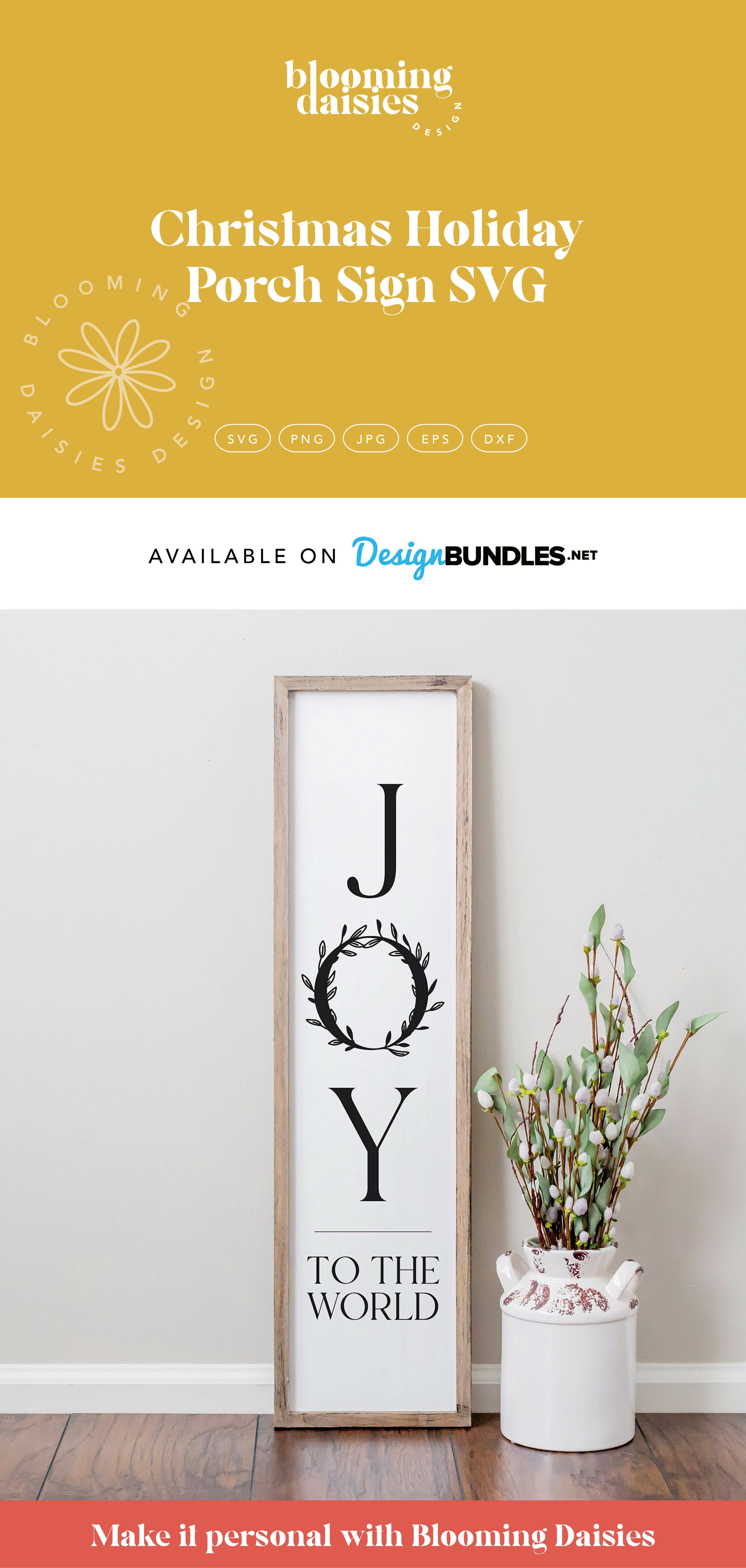 Joy to the world, Christmas Wreath Porch Sign SVG