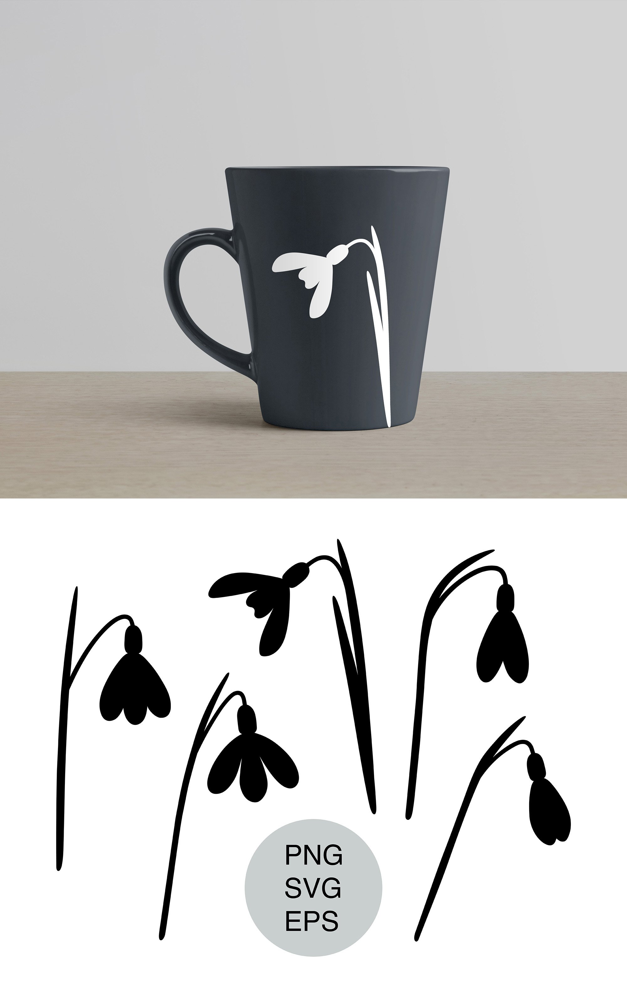 Snowdrop Svg Flowers | Snowdrop Flower Vector Clipart
