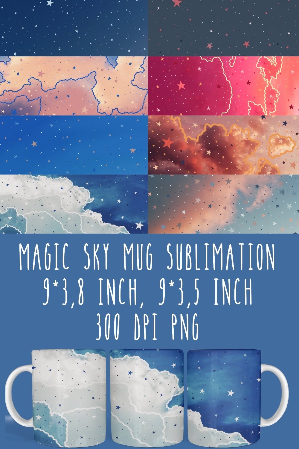 Magic sky mug sublimation bundle