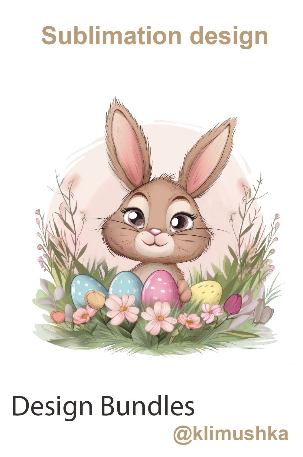 Easter bunny sublimation | Cute bunny clipart (3319357)