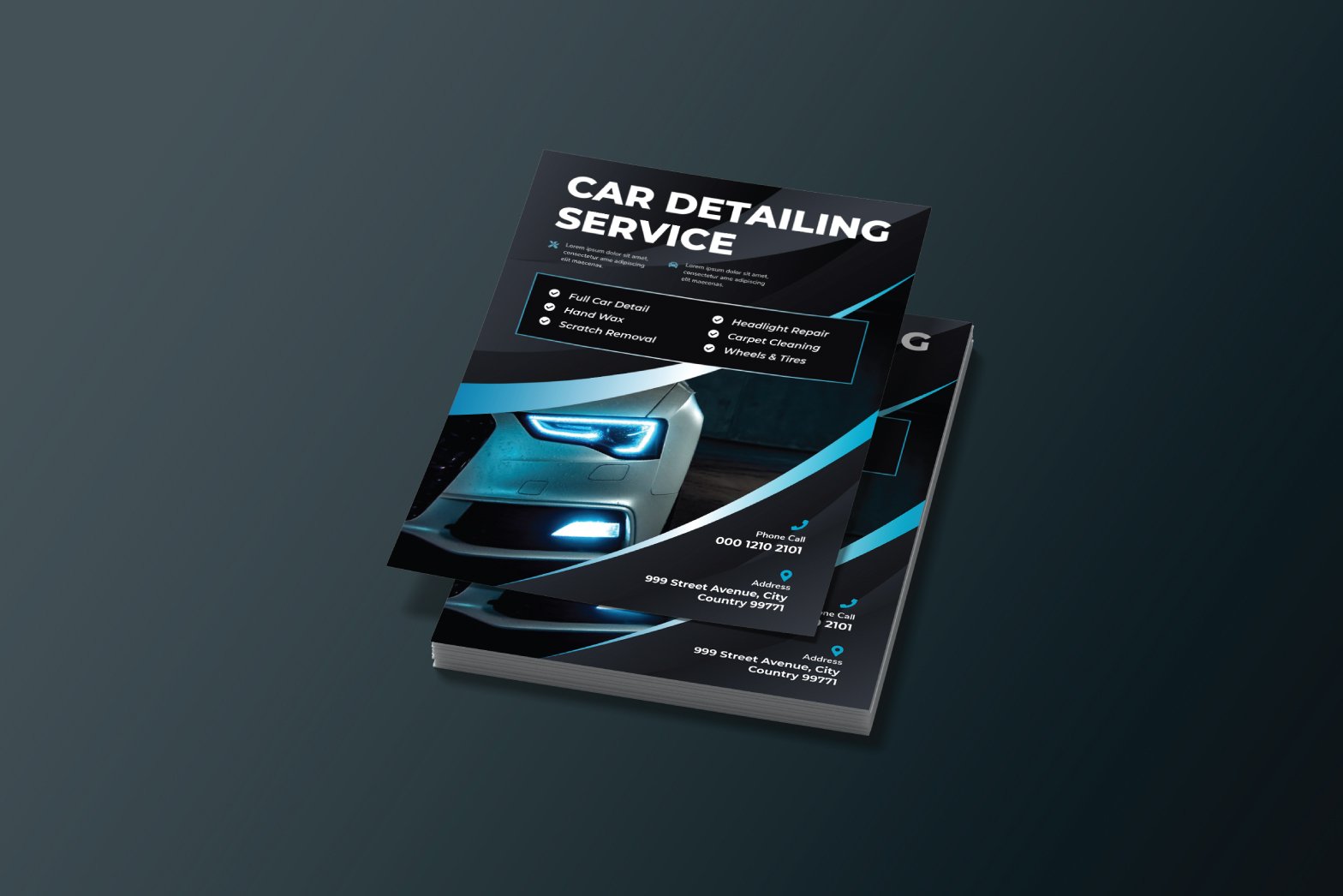 Car Detailing Flyer Brochure Template