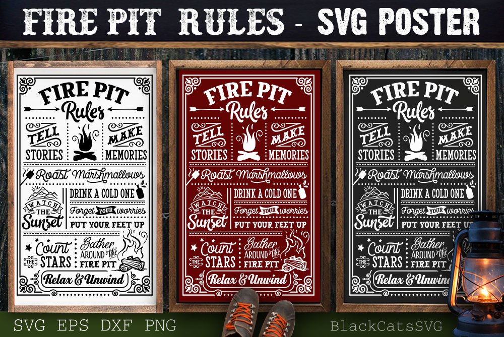 Fire pit rules SVG (1195727)