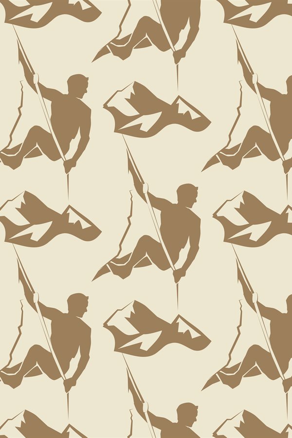 Vintage mountain climbling seamless pattern