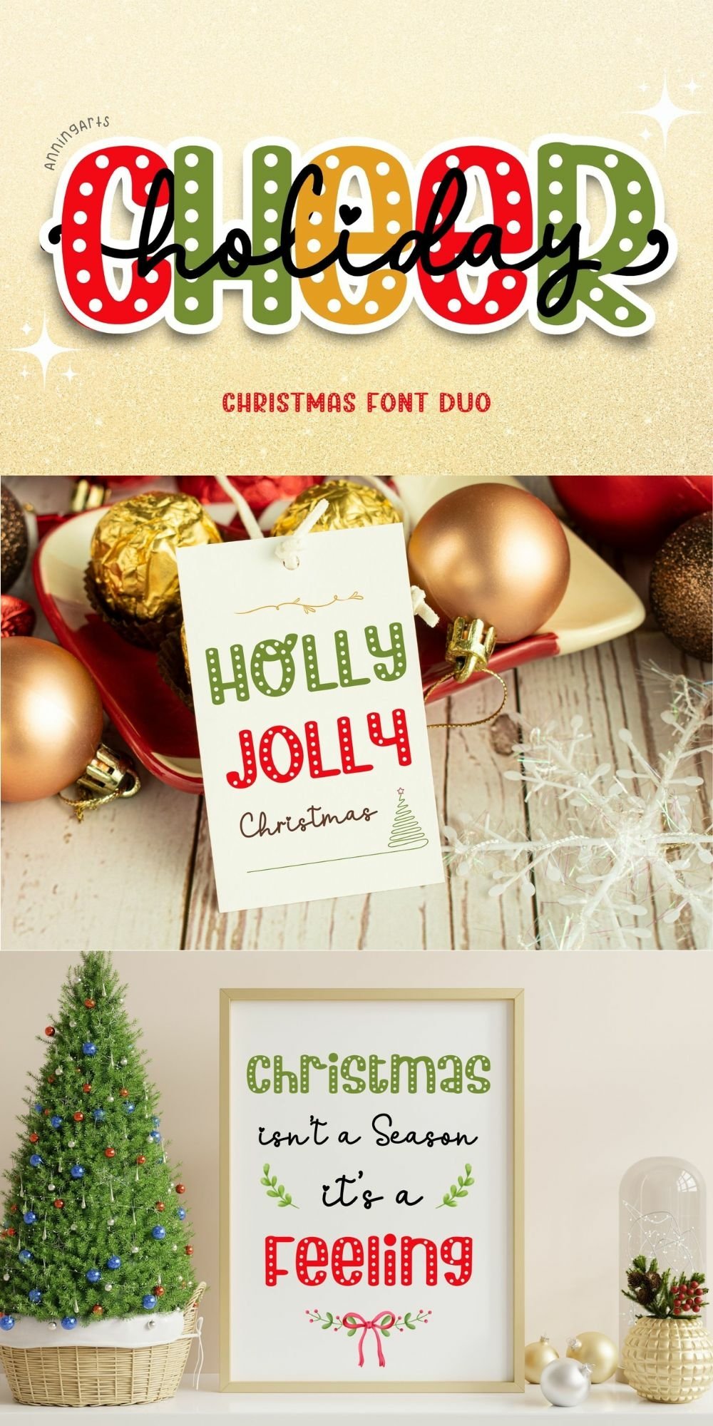 Holiday Cheer - Christmas Font Duo