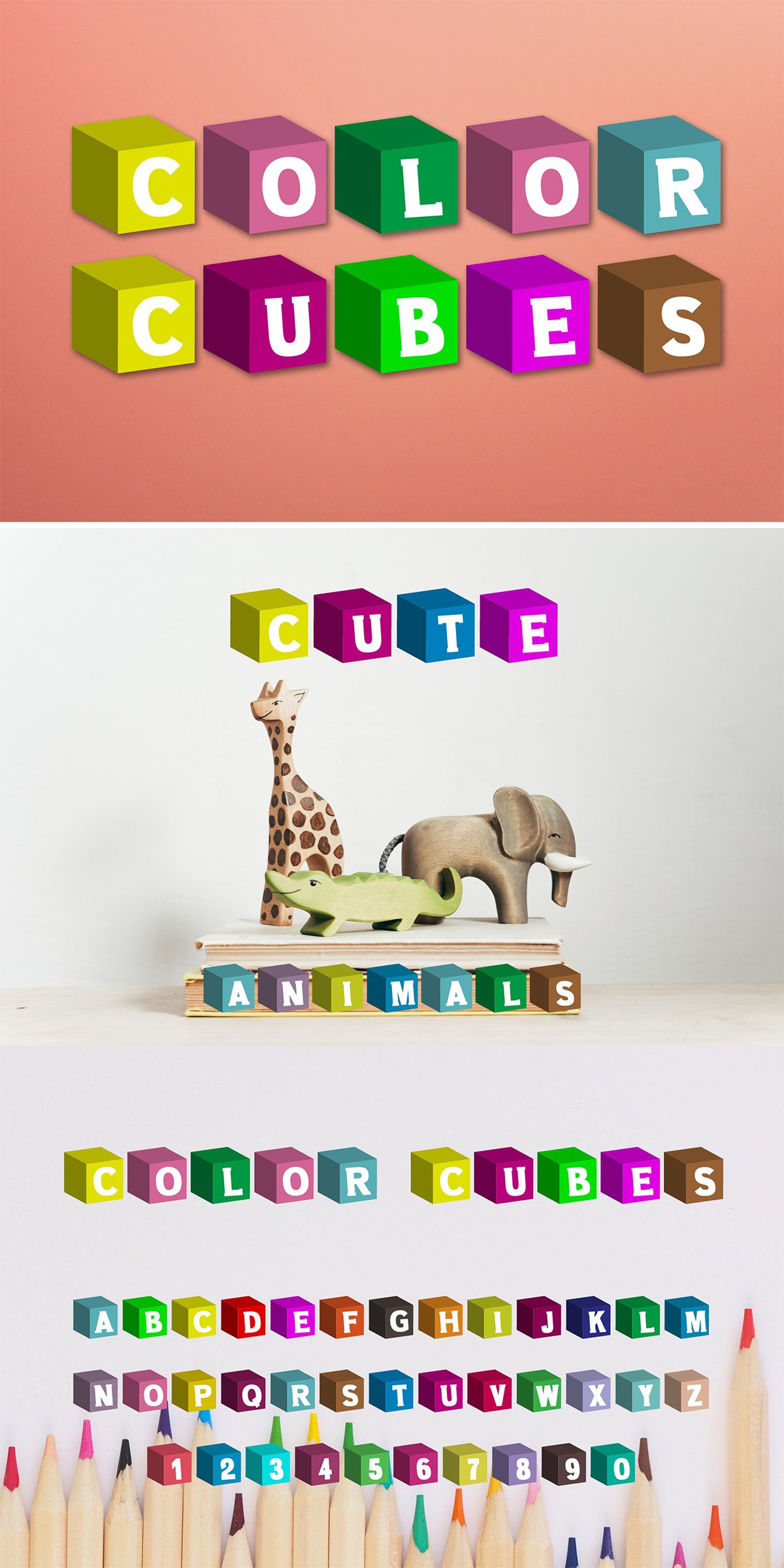 Color Cubes Font