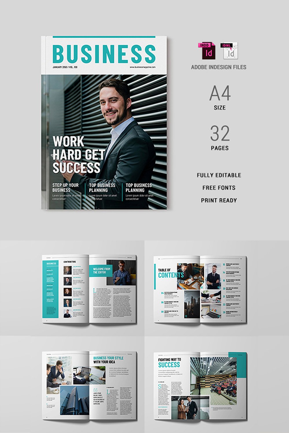 Business Magazine Template (3042431)