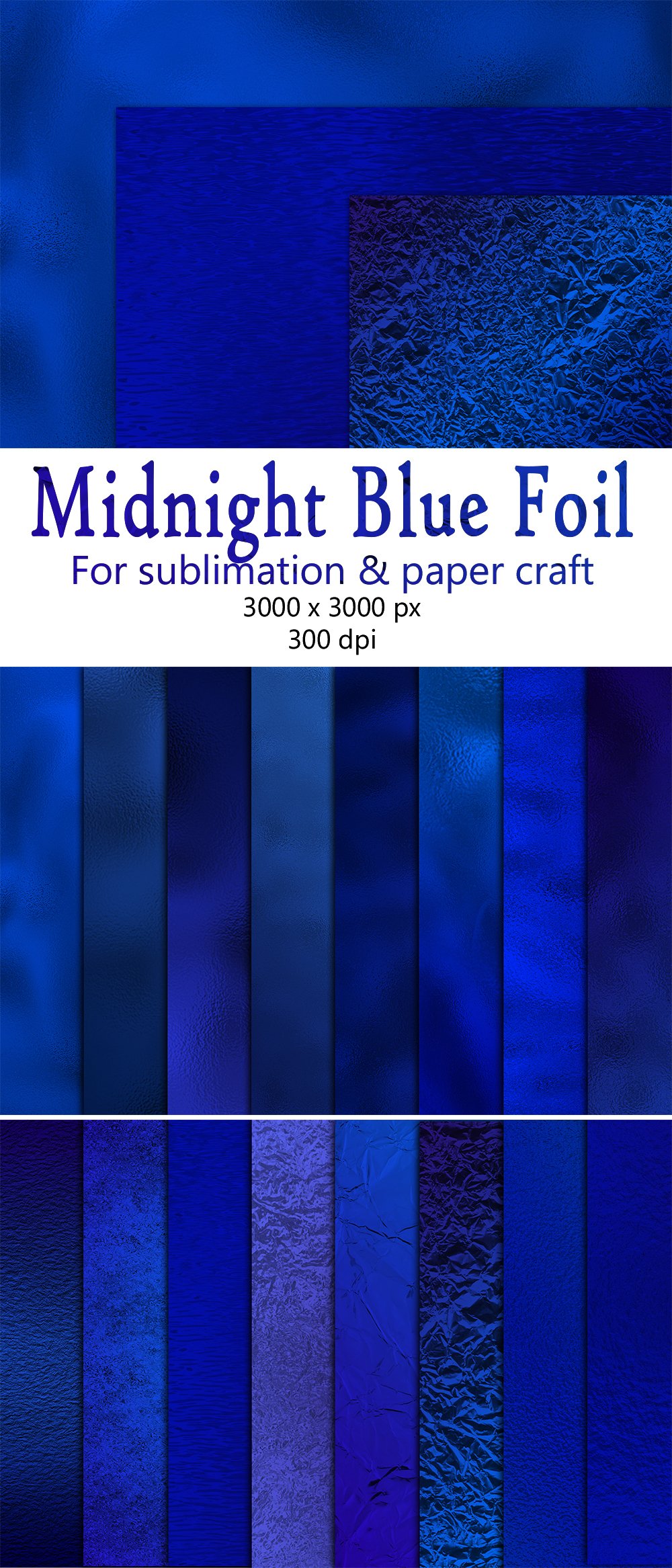 Midnight Blue Foil Textures