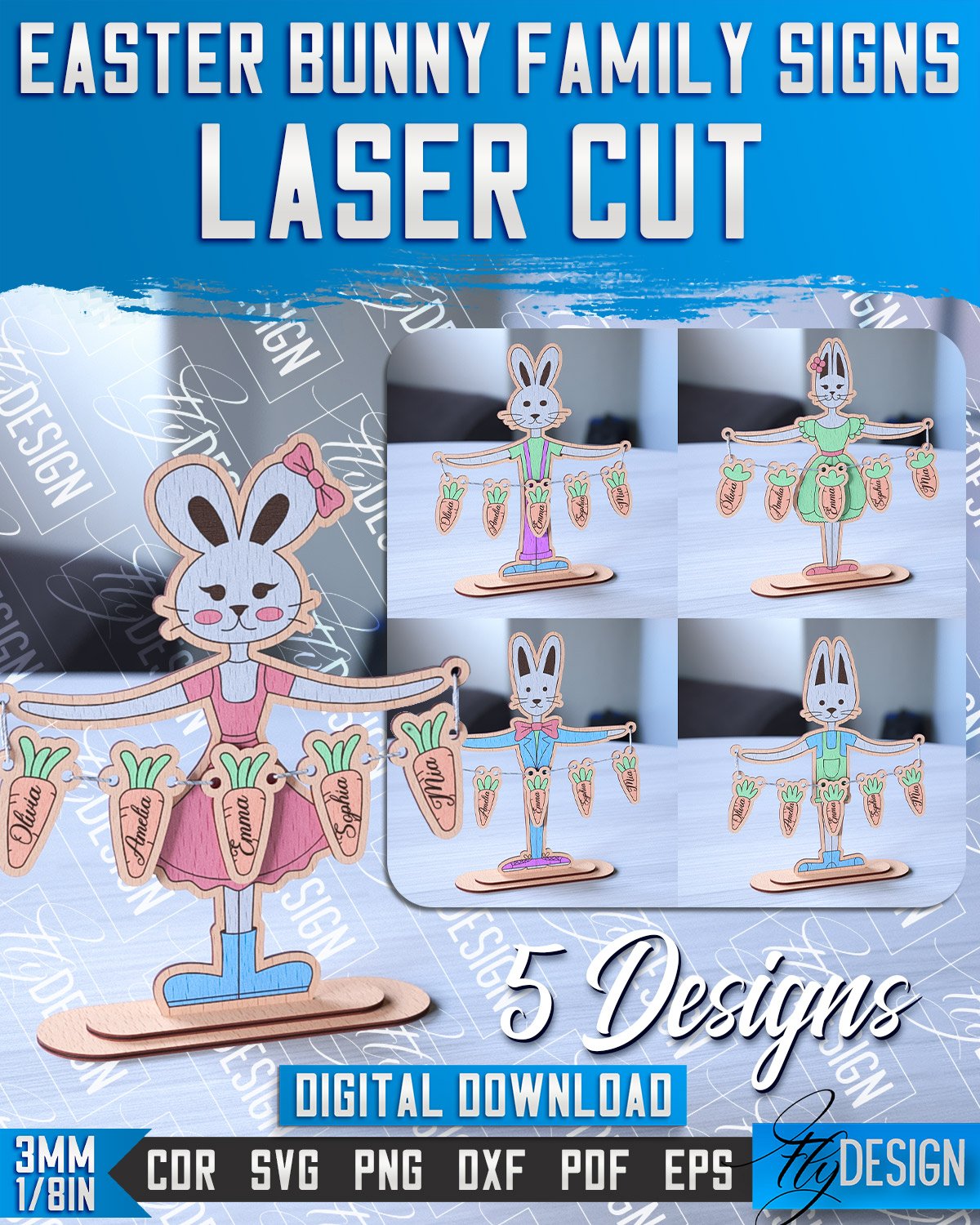 Easter Bunny Family Signs | Happy Easter Sings (3328902)
