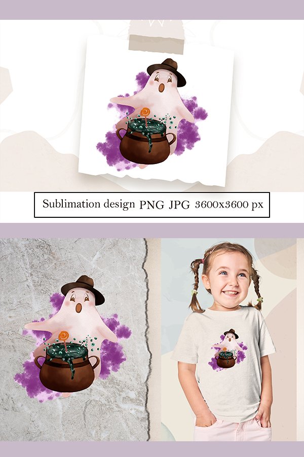 Halloween ghost - sublimation design