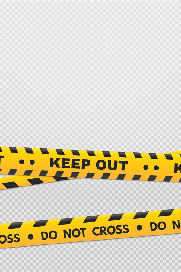 Caution perimeter stripes. Warning and danger tapes. Black a