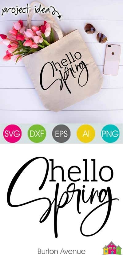 Hello Spring SVG file for Spring