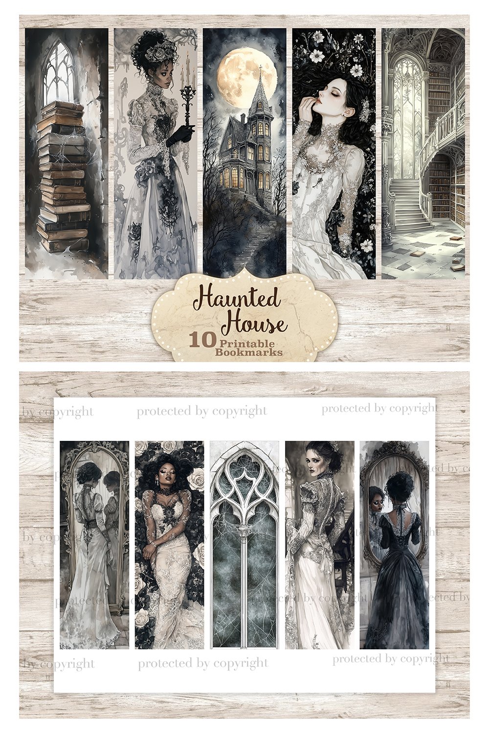 Haunted House Bookmarks | Halloween Printable Bundle