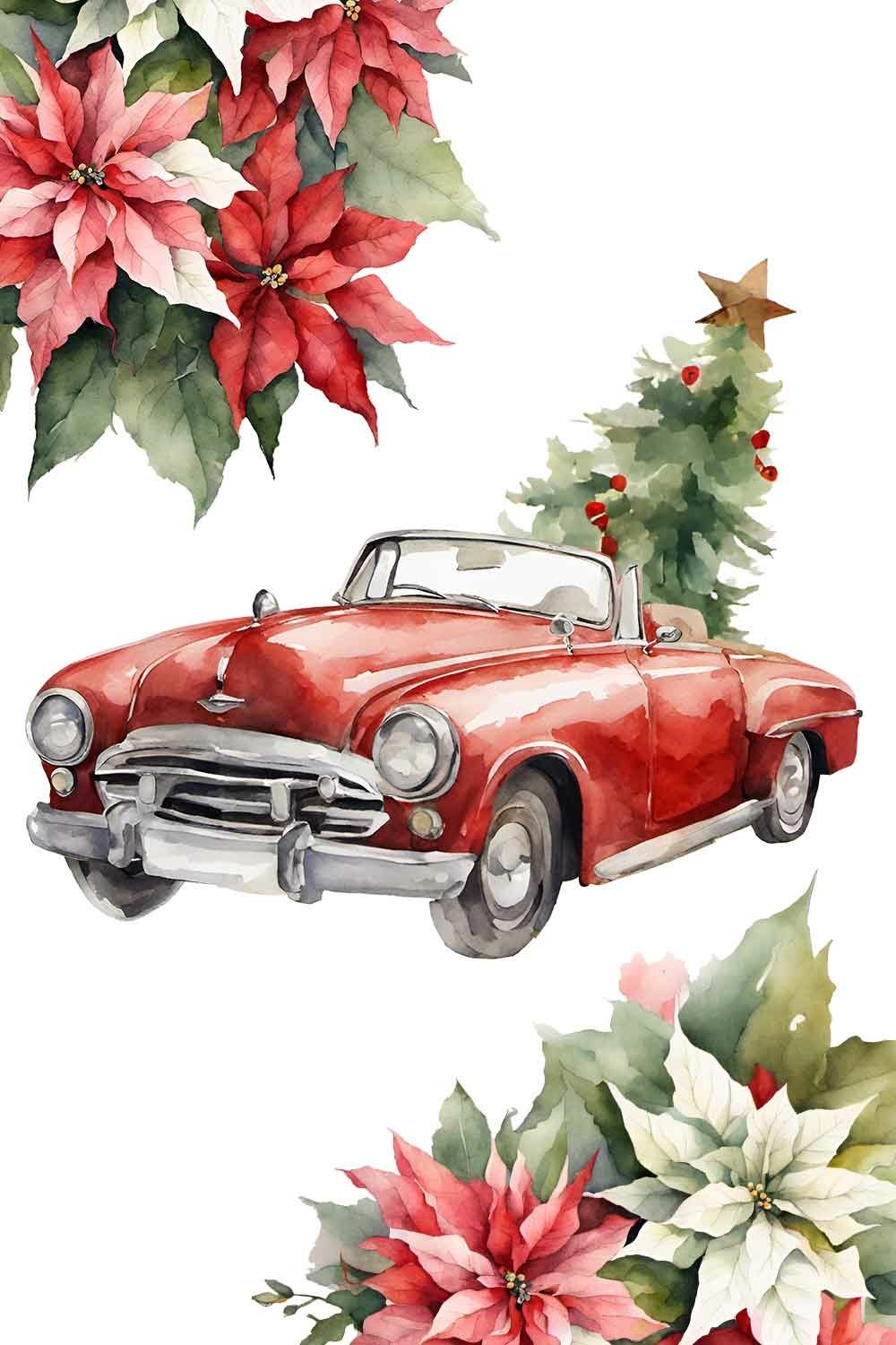 Red and Green Christmas Watercolor graphics